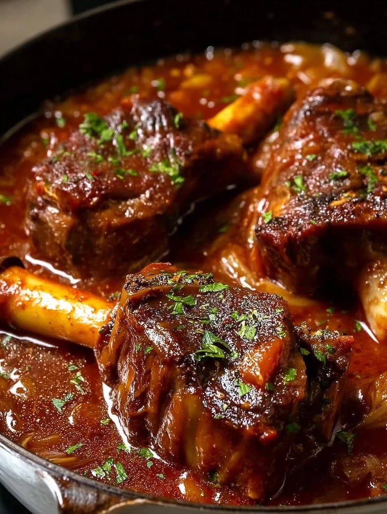 EASY RECIPE for Braised Lamb Shank Recipe: Red Wine Sauce (digital ...
