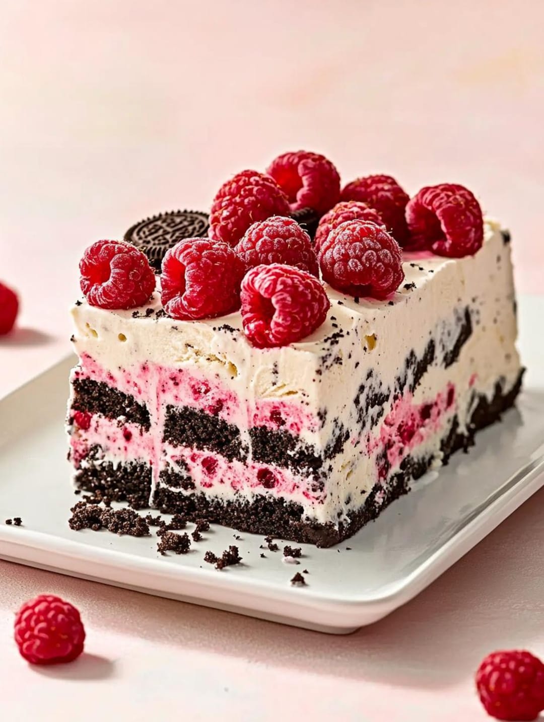 Raspberry Oreo Icebox Cake Recipe: Easy No-bake Dessert (PDF Download ...