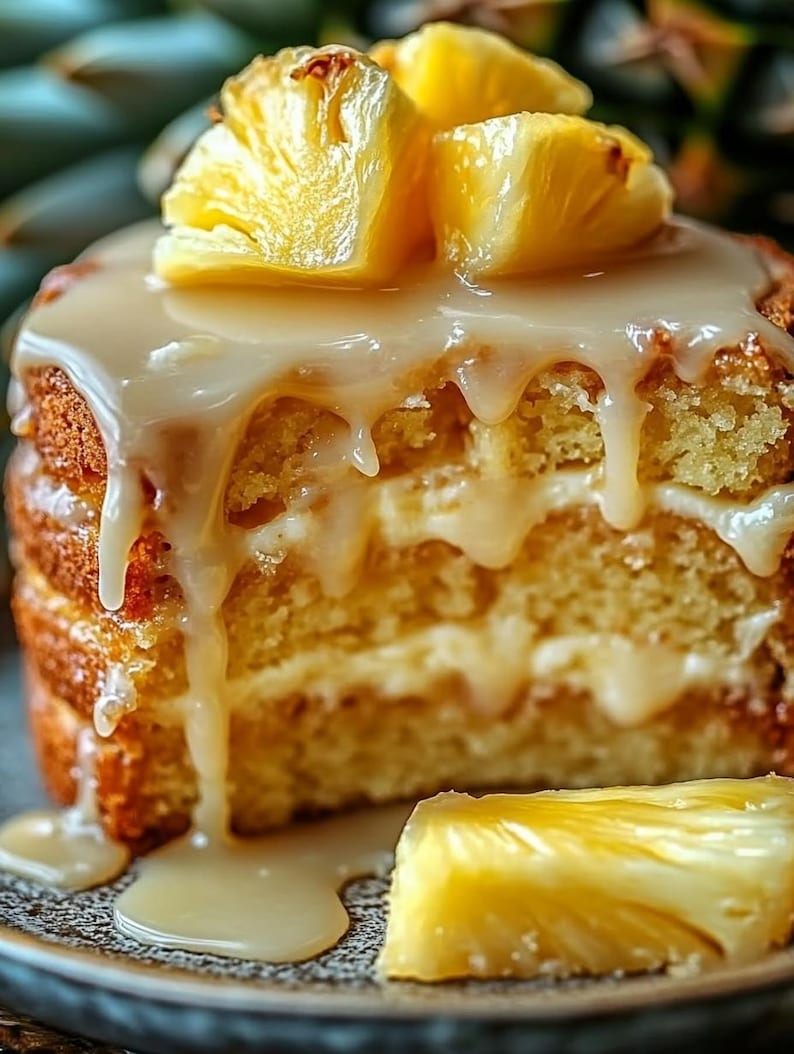 Homemade Pineapple Heaven Cake Recipe : Easy Recipe Download - Etsy