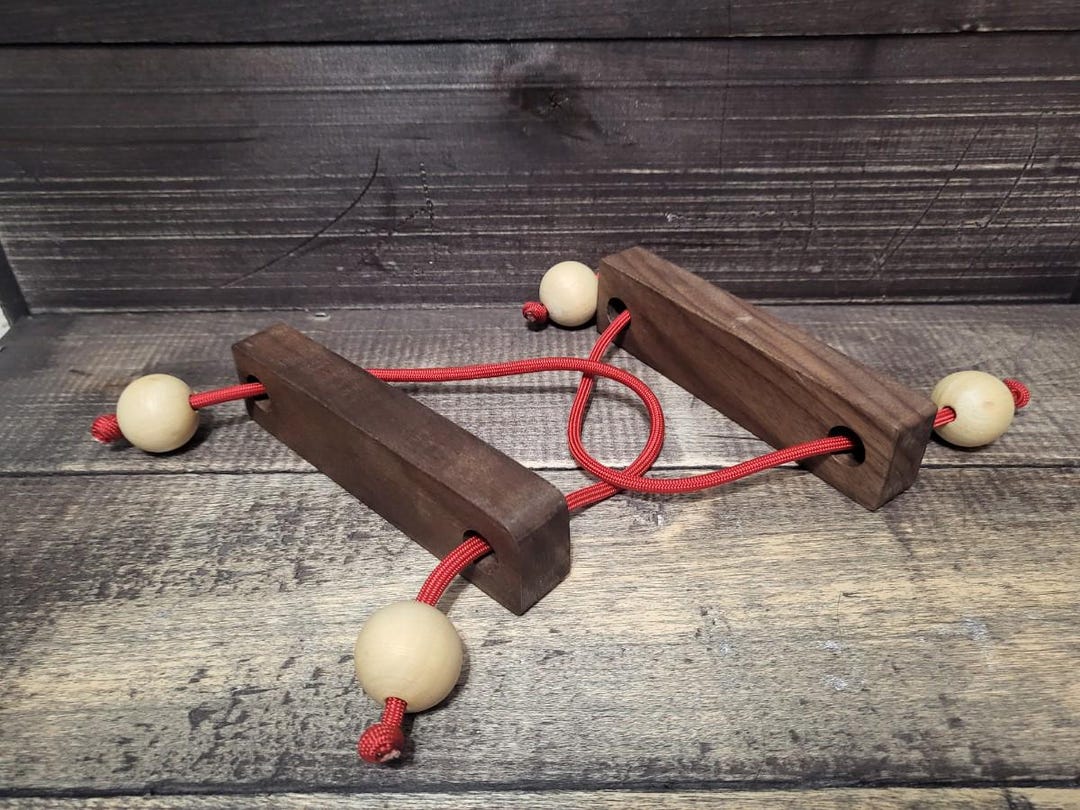 Handmade Wooden String Puzzle: Double Trouble Hardwood - Etsy
