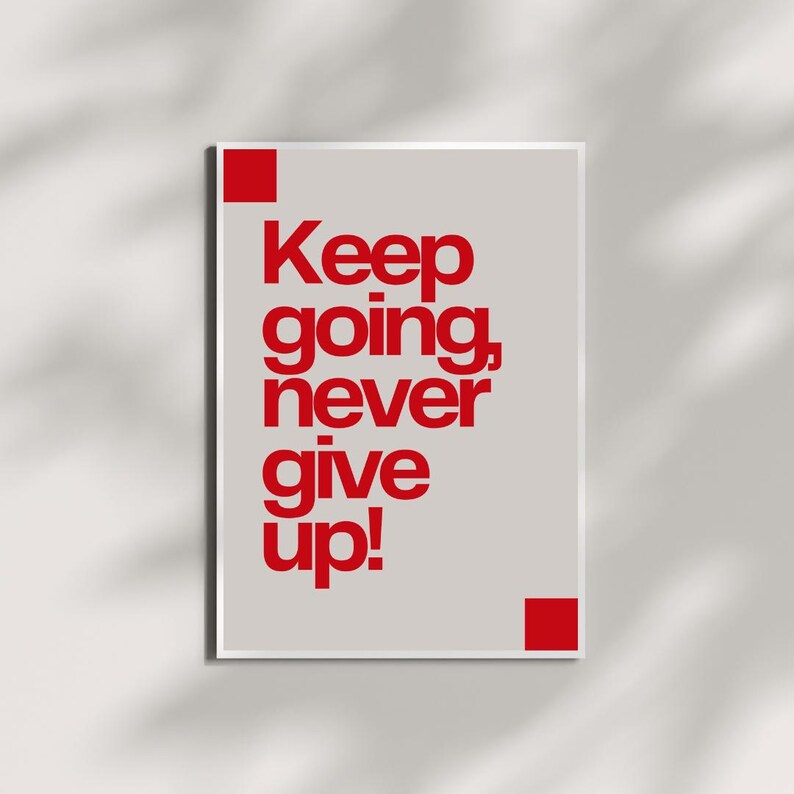 Motivational Quote Poster, Wall Art, Motivation Poster, Digital Art - Etsy