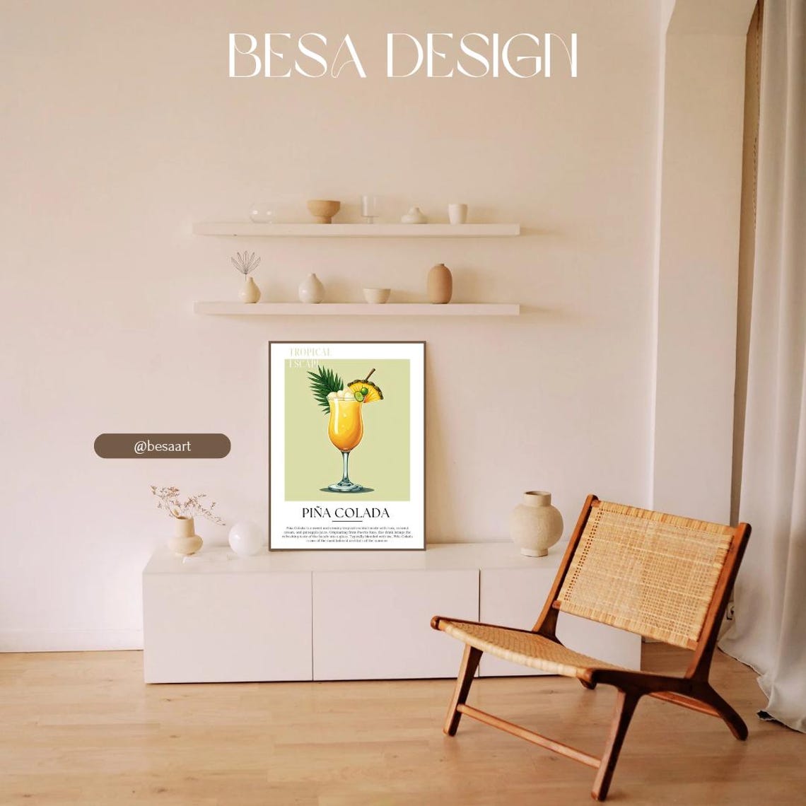 Piña Colada Cocktail Poster, Digital Download - Etsy