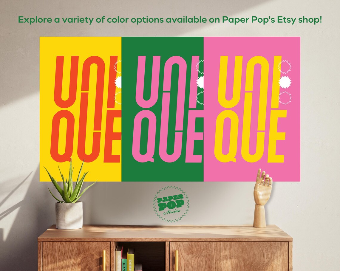 Unique Typography Poster, Digital Download Print, Bold Artwork, Large ...