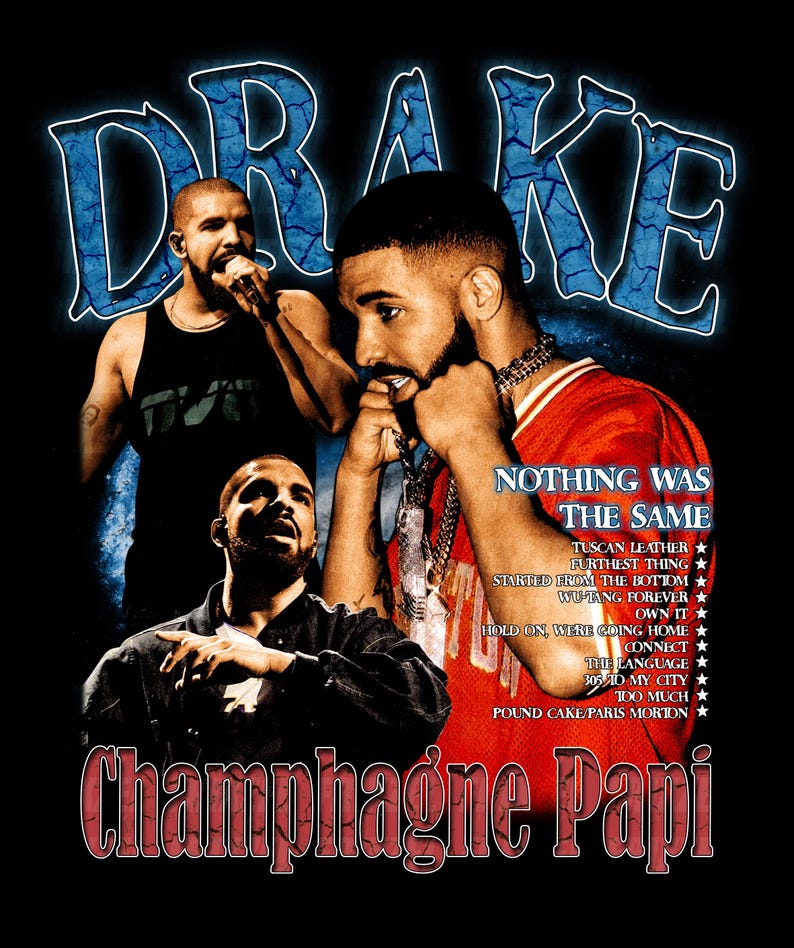 Drake Bootleg PNG T Shirt, Hip Hop, Rapper, Rap, Printable Design ...
