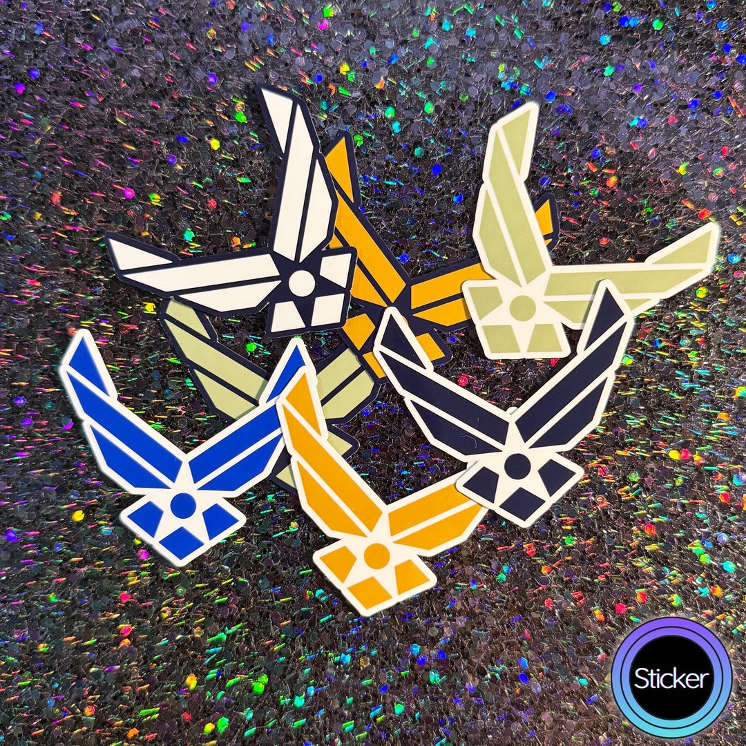 United States Air Force Emblem Sticker Decal for Laptops, Bottles, and ...