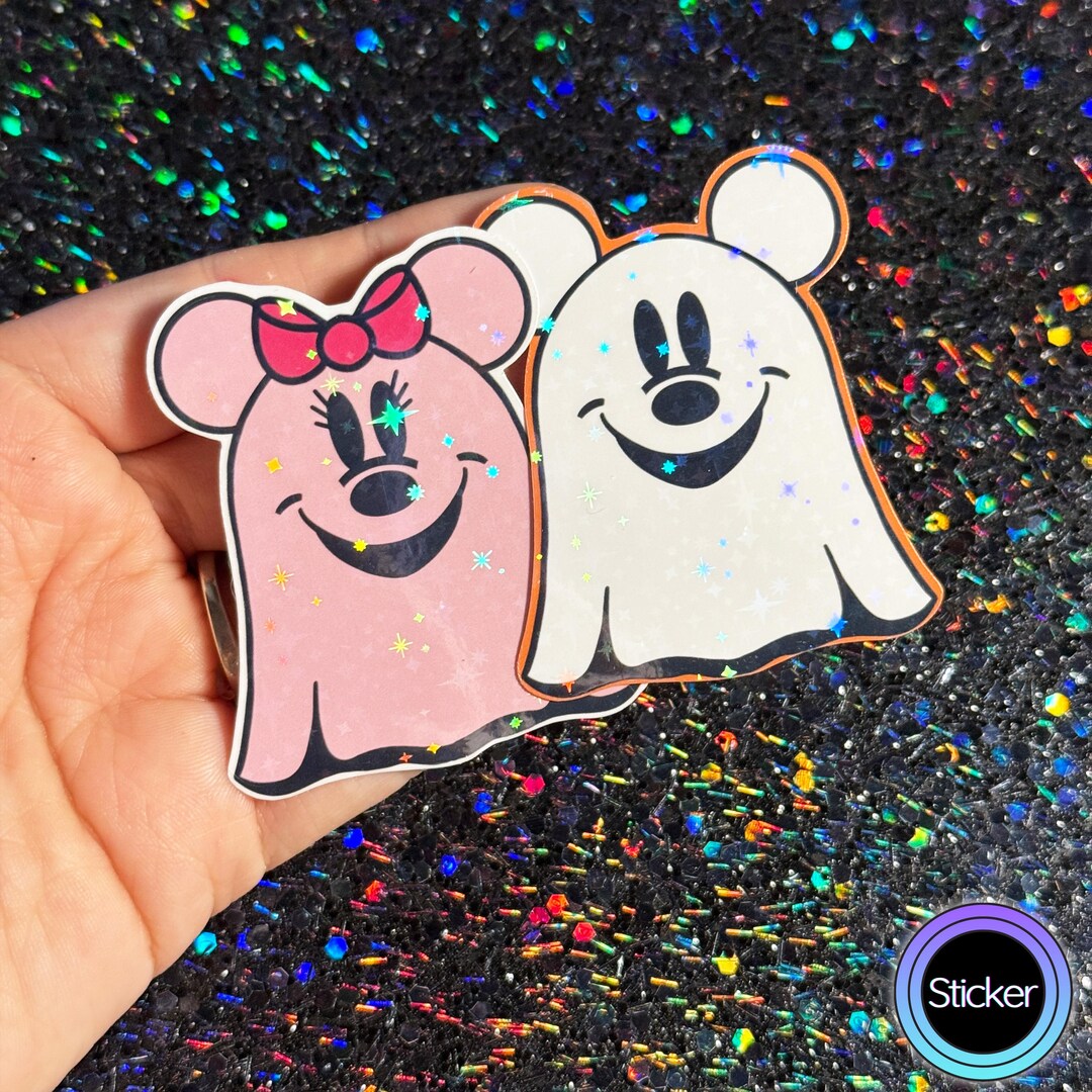Holographic Mickey and Minnie Mouse Sticker - Etsy
