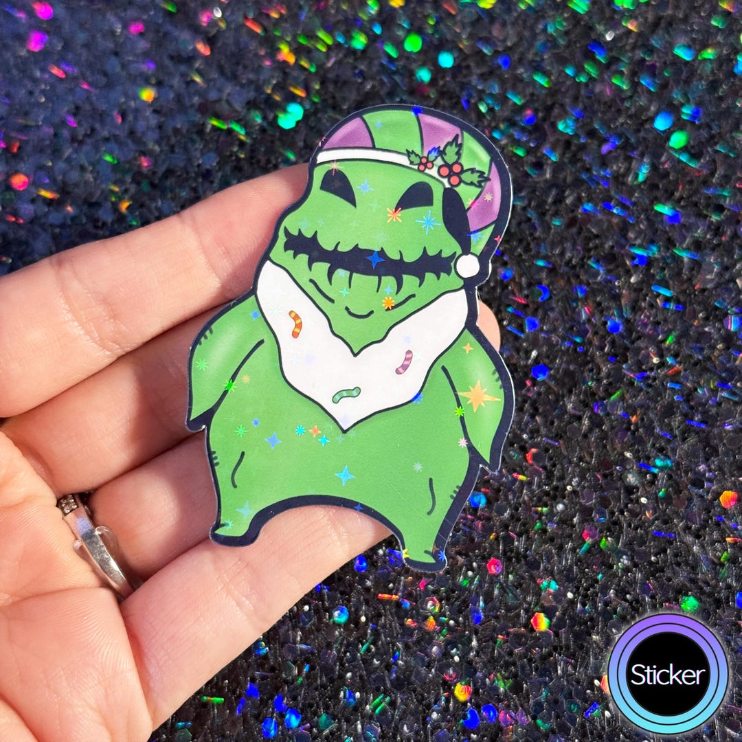 Oogie Boogie Bash Sticker, Holographic Halloween Disney Decal - Etsy