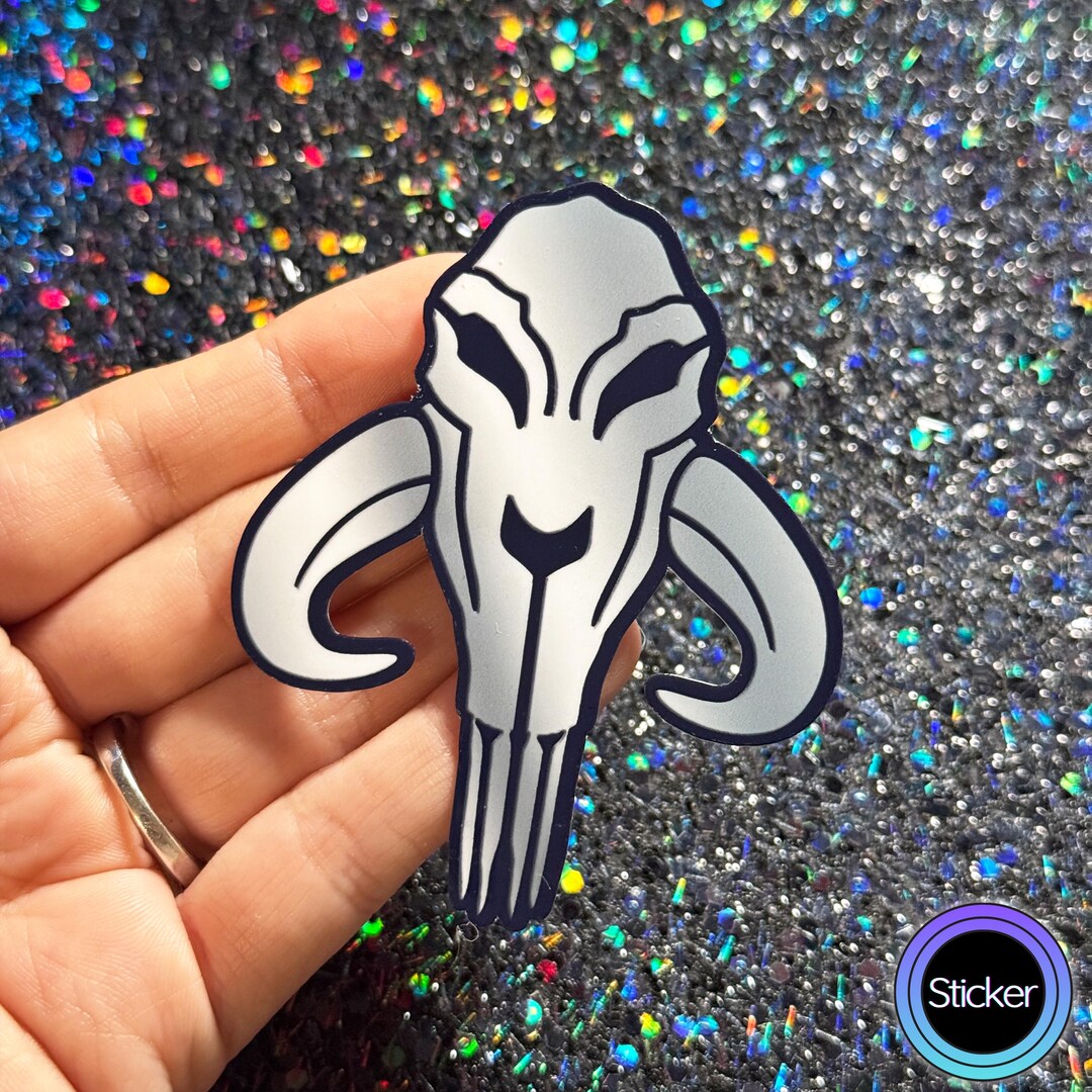 Mythosaur Head Mandalorian Sticker Decal for Laptops, Bottles, and ...