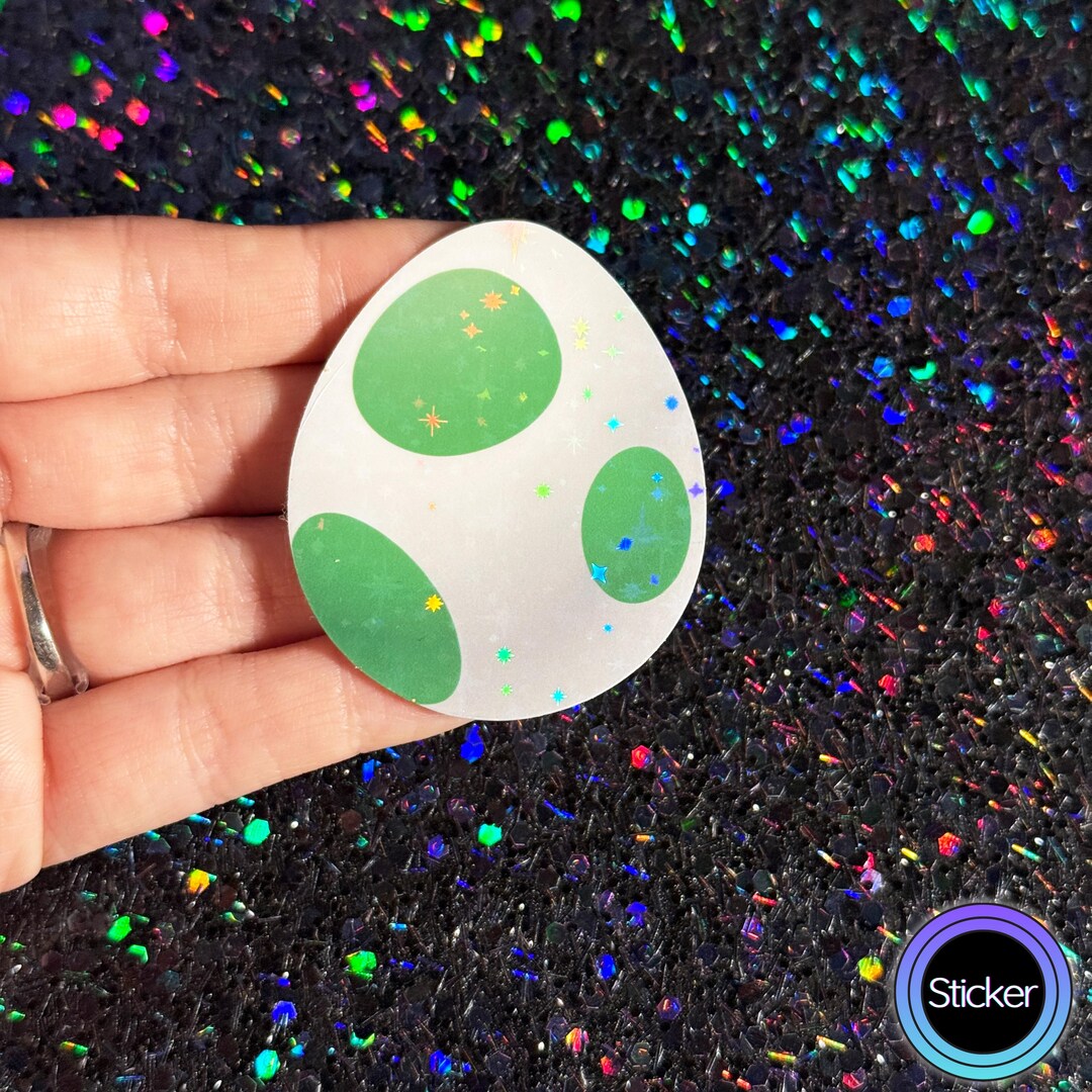 Yoshi Egg Sticker, Mario Kart Sticker - Etsy