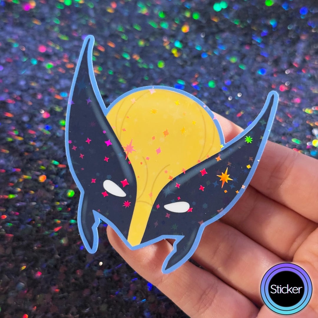 Wolverine Mask Holographic Sticker Decal for Laptops, Bottles, and ...