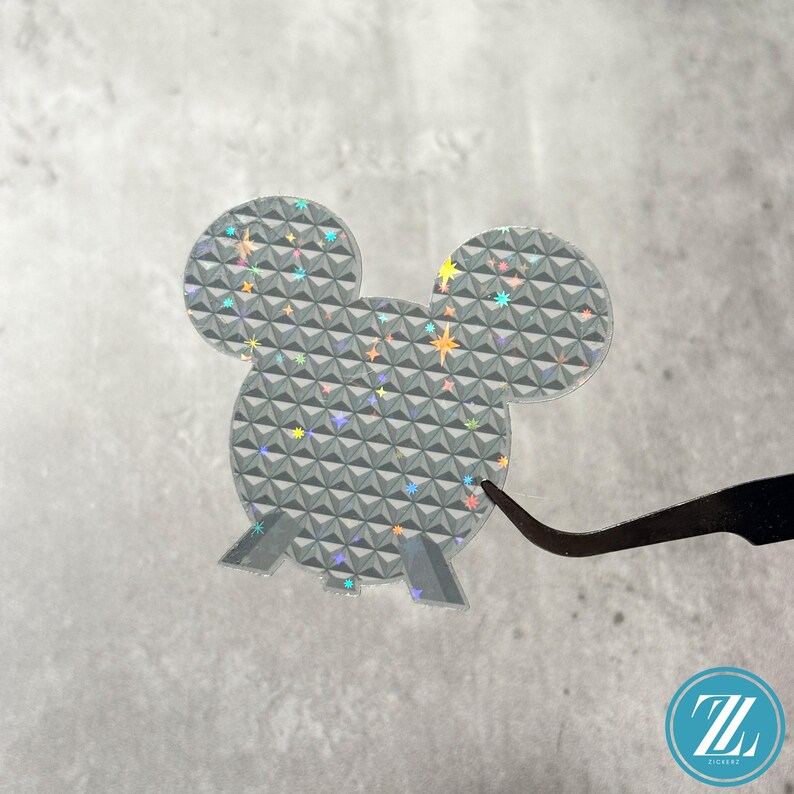 EPCOT Mickey Ears Sticker, Holographic Disney World Decal - Etsy