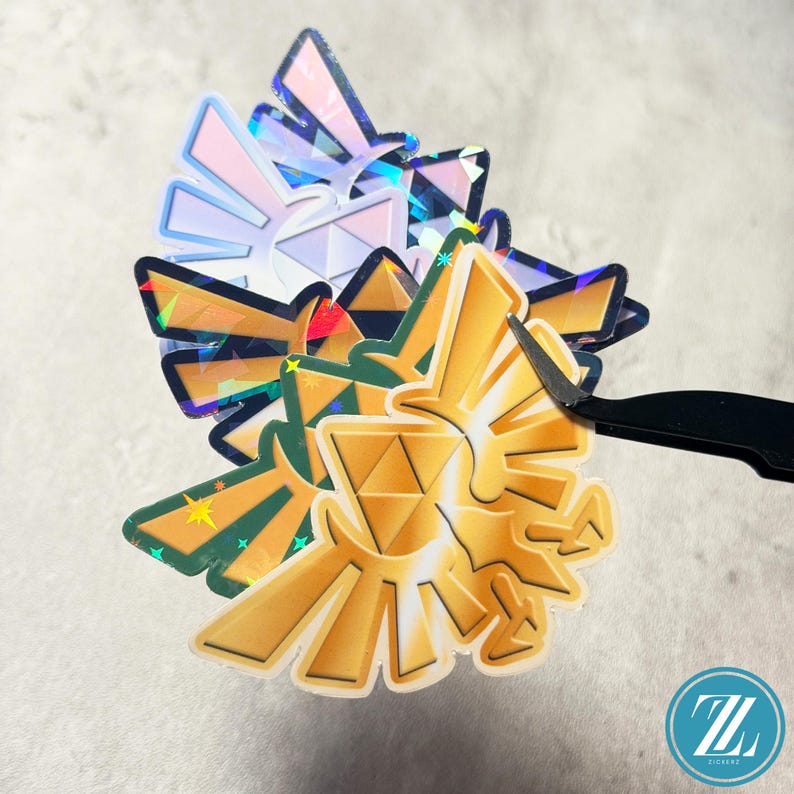 Hylian Wing Crest Sticker, Holographic Legend of Zelda Decal - Etsy