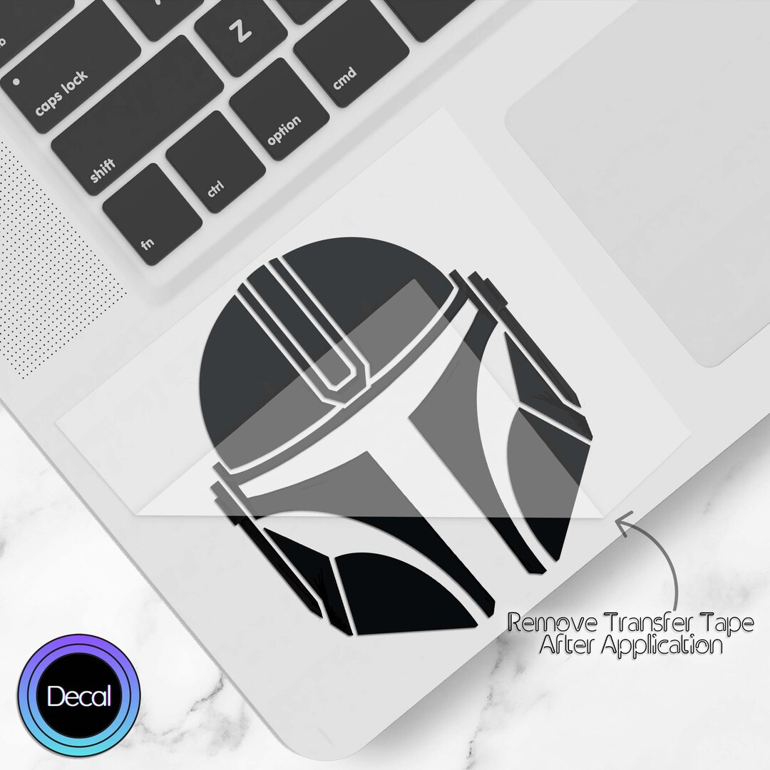 The Mandalorian Helmet Vinyl Decal for Cars and Laptops - Etsy