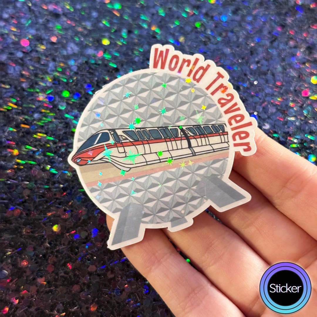 Holographic EPCOT Monorail Sticker: World Traveler - Etsy