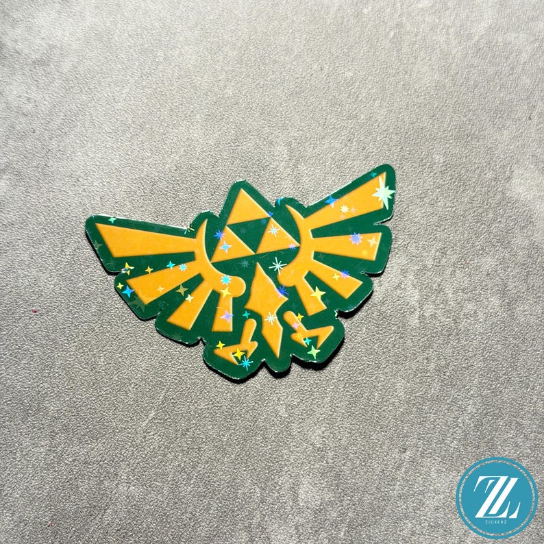 Hylian Wing Crest Sticker, Holographic Legend of Zelda Decal - Etsy