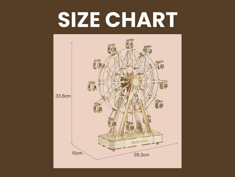DIY Wooden Ferris Wheel Model | 3D Mechanical Music Puzzle Kit ...