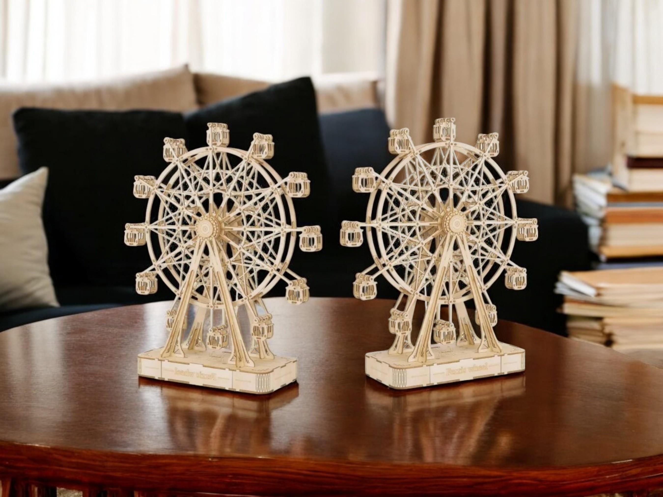 DIY Wooden Ferris Wheel Model | 3D Mechanical Music Puzzle Kit ...