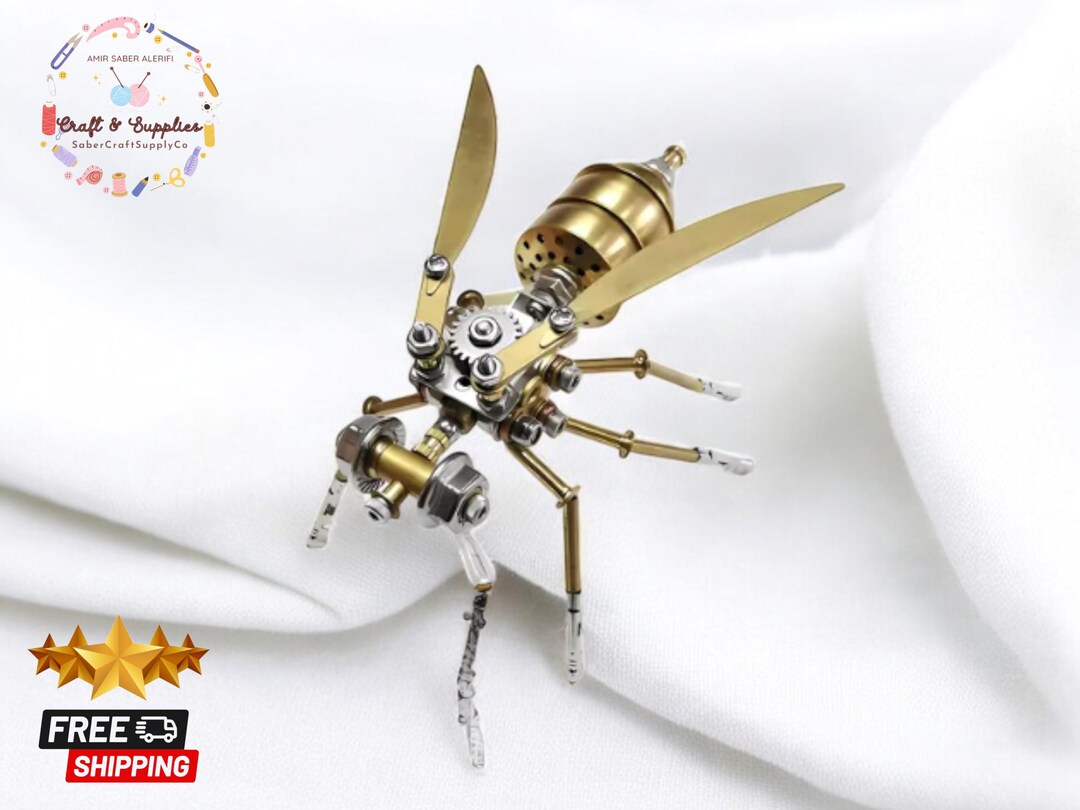 Steampunk Bumblebee Metal Puzzle | DIY 3D Brass Insect Model Kit | Mechanical Assembly Craft ...