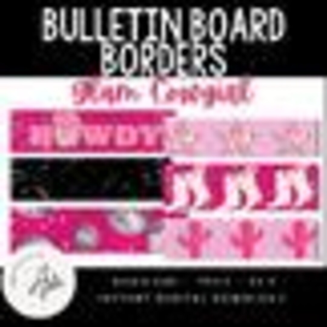 Glam Cowgirl Bulletin Board Borders Bundle - Etsy