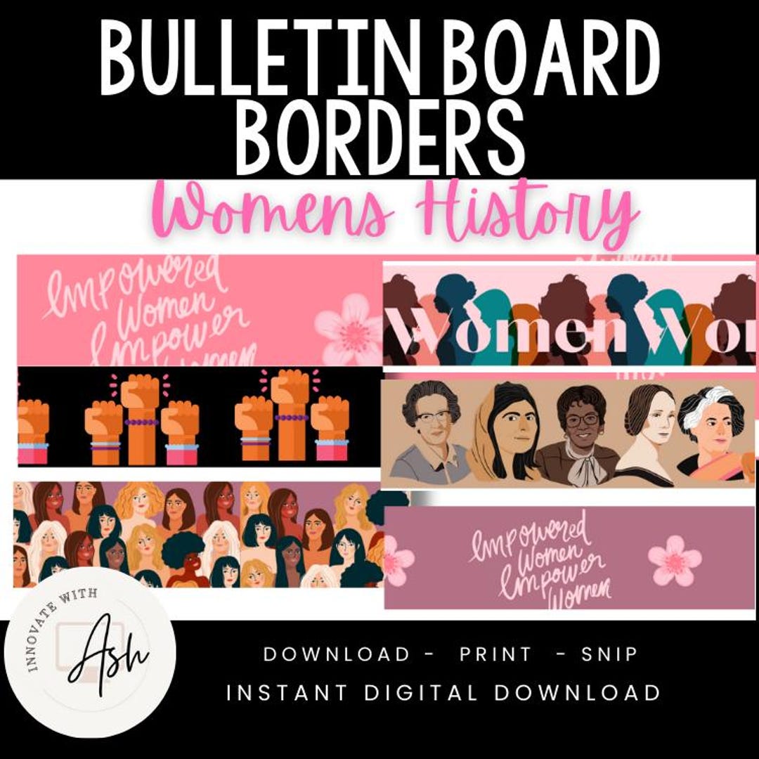 Womens History Month Bulletin Board Borders | Holiday Borders | Spring ...
