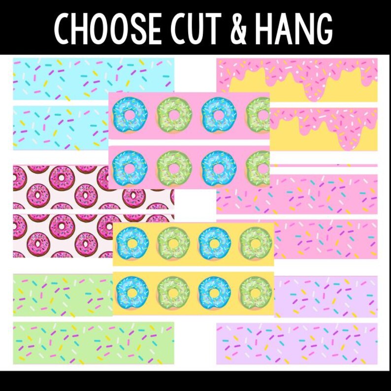 Pastel Donuts Bulletin Board Borders | Back to School Borders | Retro ...