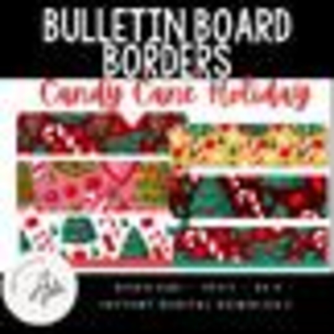 Winter Bulletin Board Border: Candy Cane Holiday - Etsy