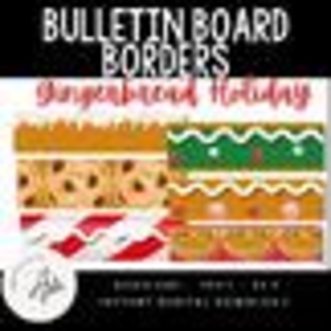 Winter Bulletin Board Borders Gingerbread Holiday - Etsy