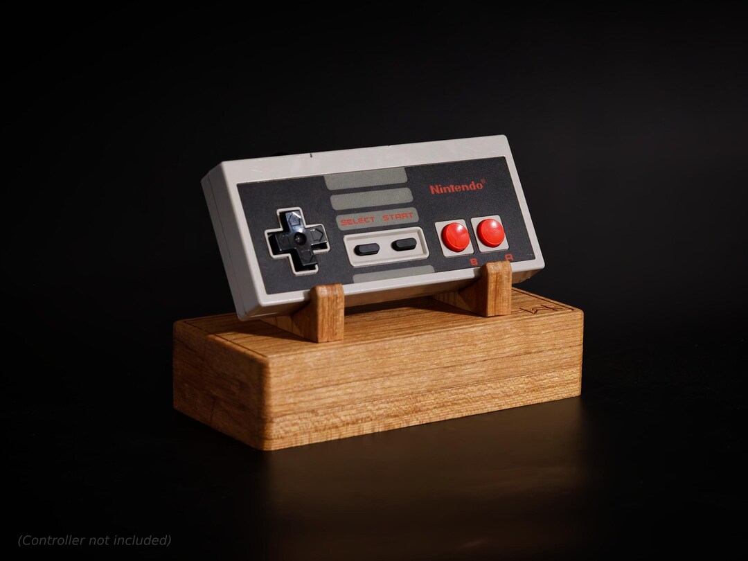 Cherry Wooden NES Controller Stand With Built-in Cable Management ...