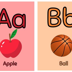 Printable Alphabet Flashcards for Kids – Digital Download, Educational ...