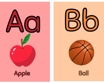 ABC Flashcards for Toddlers Printable Alphabet Learning Cards ...