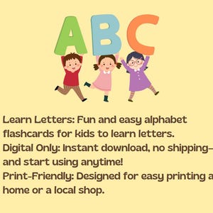Printable Alphabet Flashcards for Kids – Digital Download, Educational ...