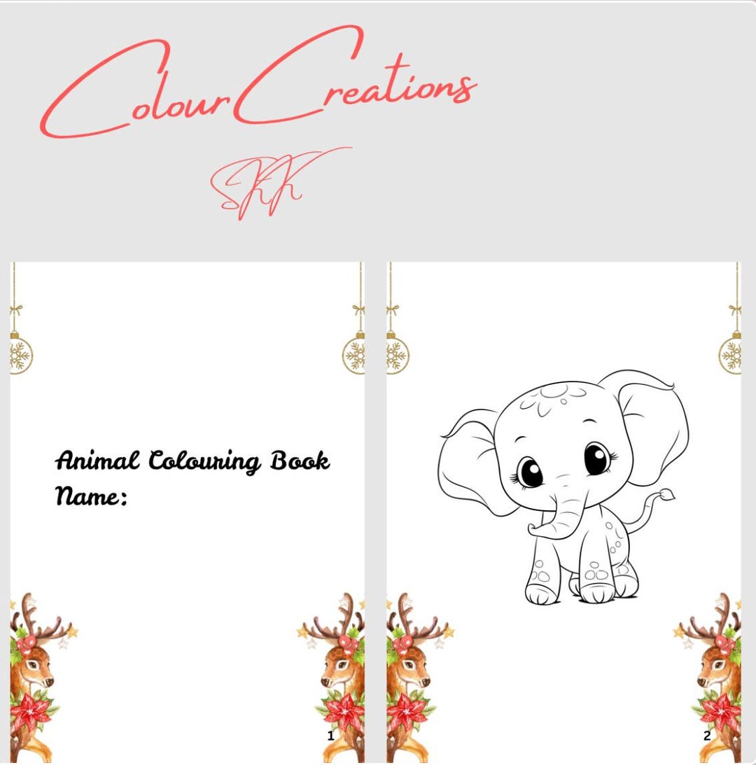 Animal Colouring Book | Cute Printable Colouring Pages for Kids ...