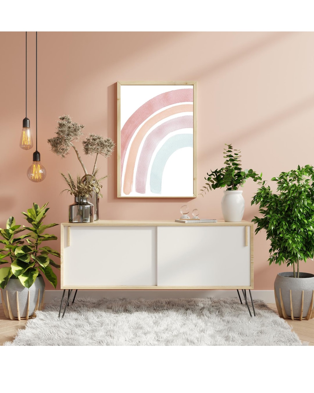 Pastel Rainbow Wall Art Printable Image - Etsy