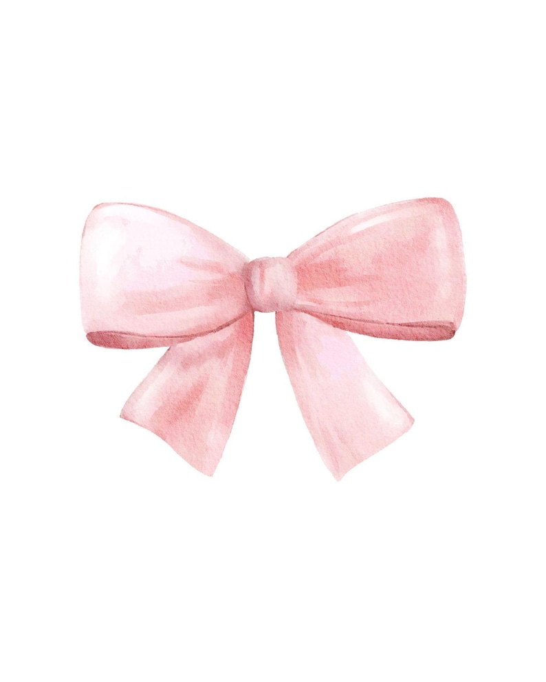 Pink Bow Printable Wall Art Image - Etsy