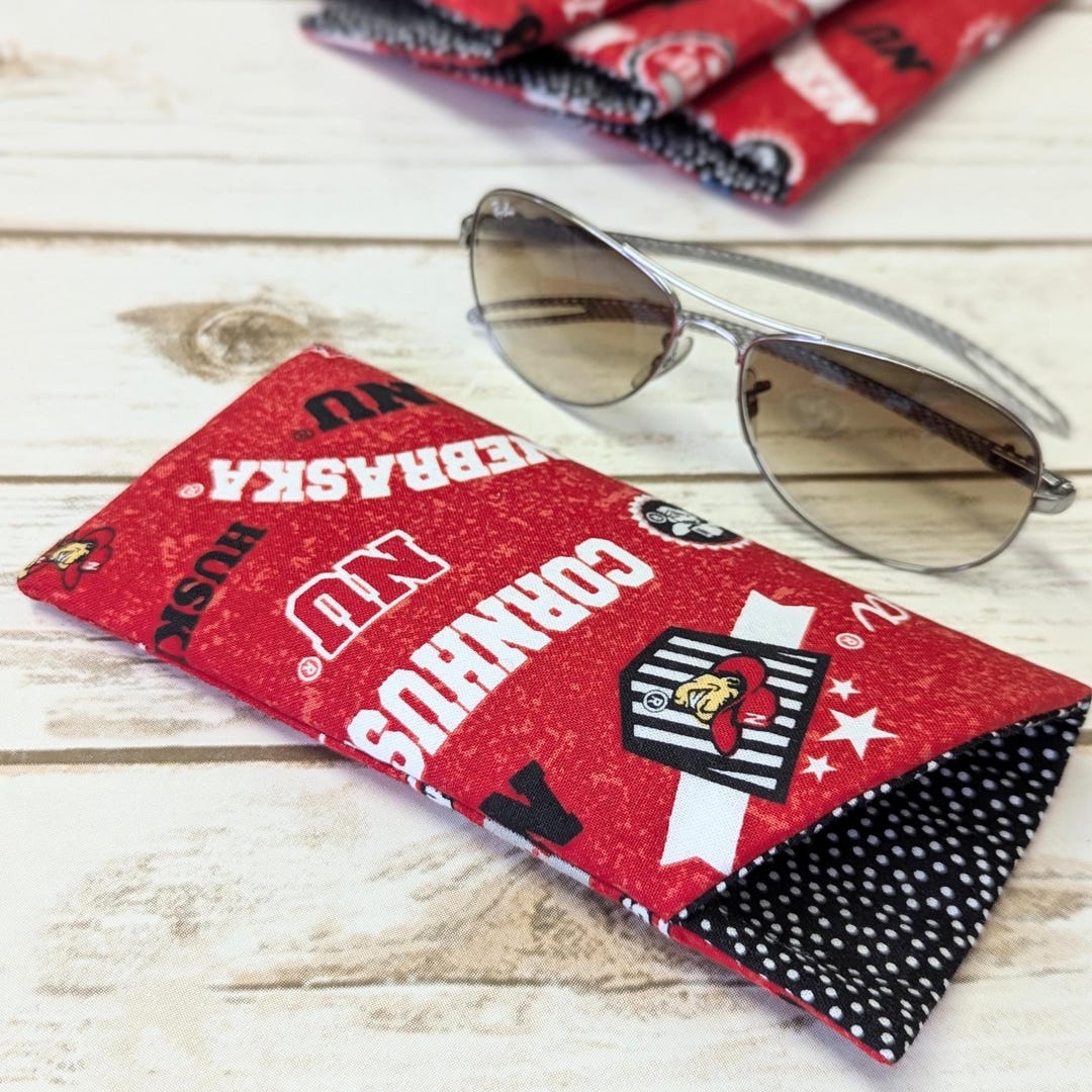 University of Nebraska, Cornhusker, Fabric Padded Eyeglass Sunglass ...