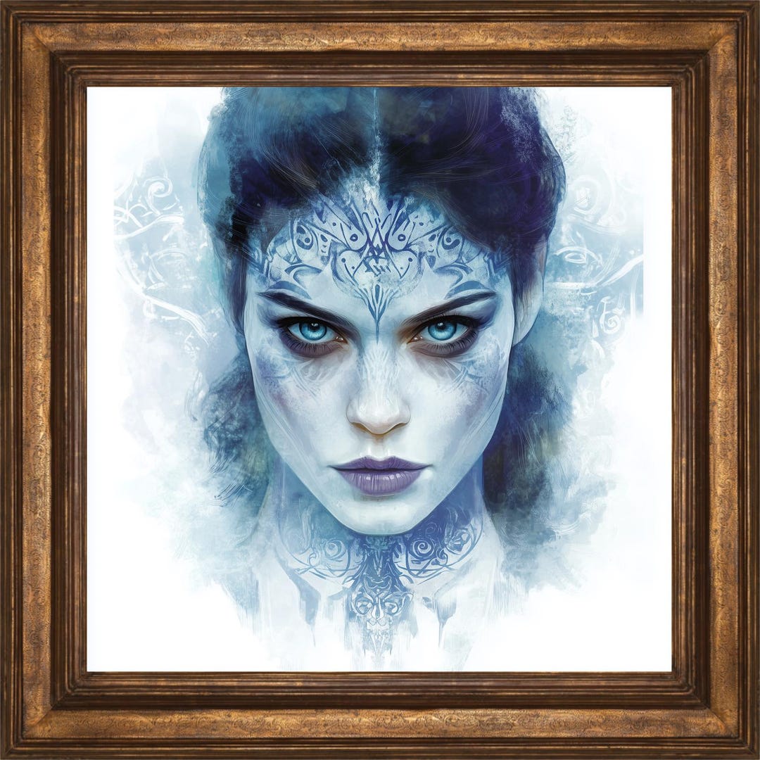 Frozen Banshee Fantasy Wall Art Print, Mystic Fantasy Decor for Home ...