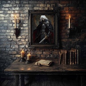 Pale Fury Vampire Wall Art Print, Dark Fantasy Wall Decor, Gothic ...