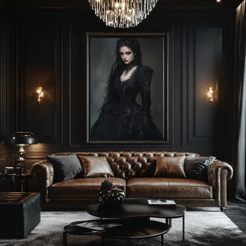 Eternal Allure Vampire Wall Art Print, Dark Fantasy Wall Decor, Gothic ...
