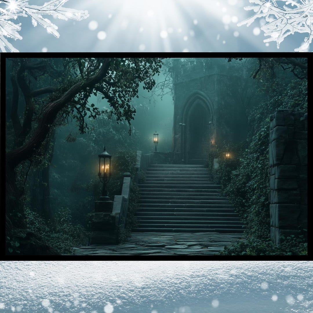 Dark Crypt Fantasy Wall Art Print, Fantasy Landscape, Mystic Fantasy ...