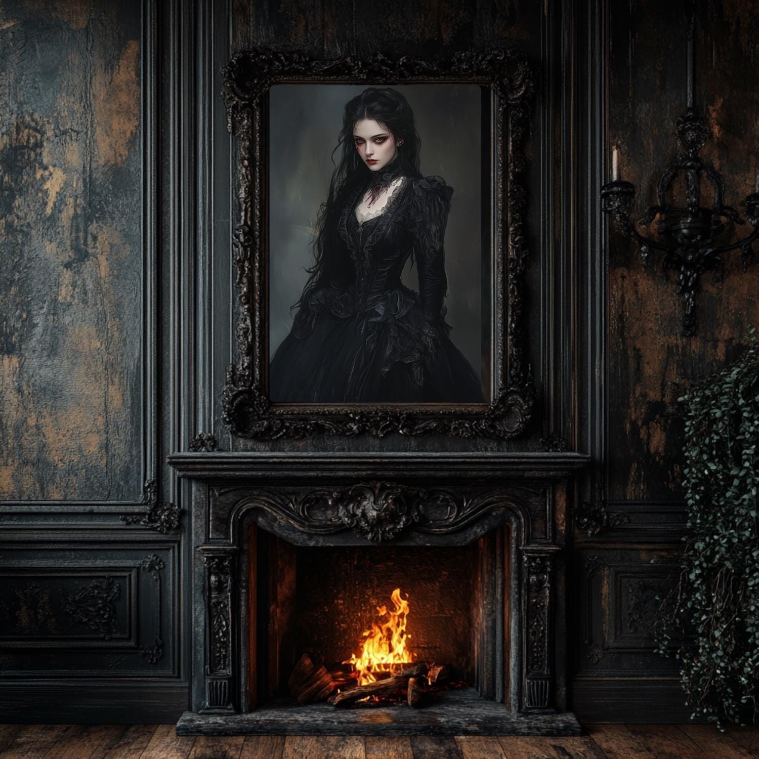 Eternal Allure Vampire Wall Art Print, Dark Fantasy Wall Decor, Gothic ...