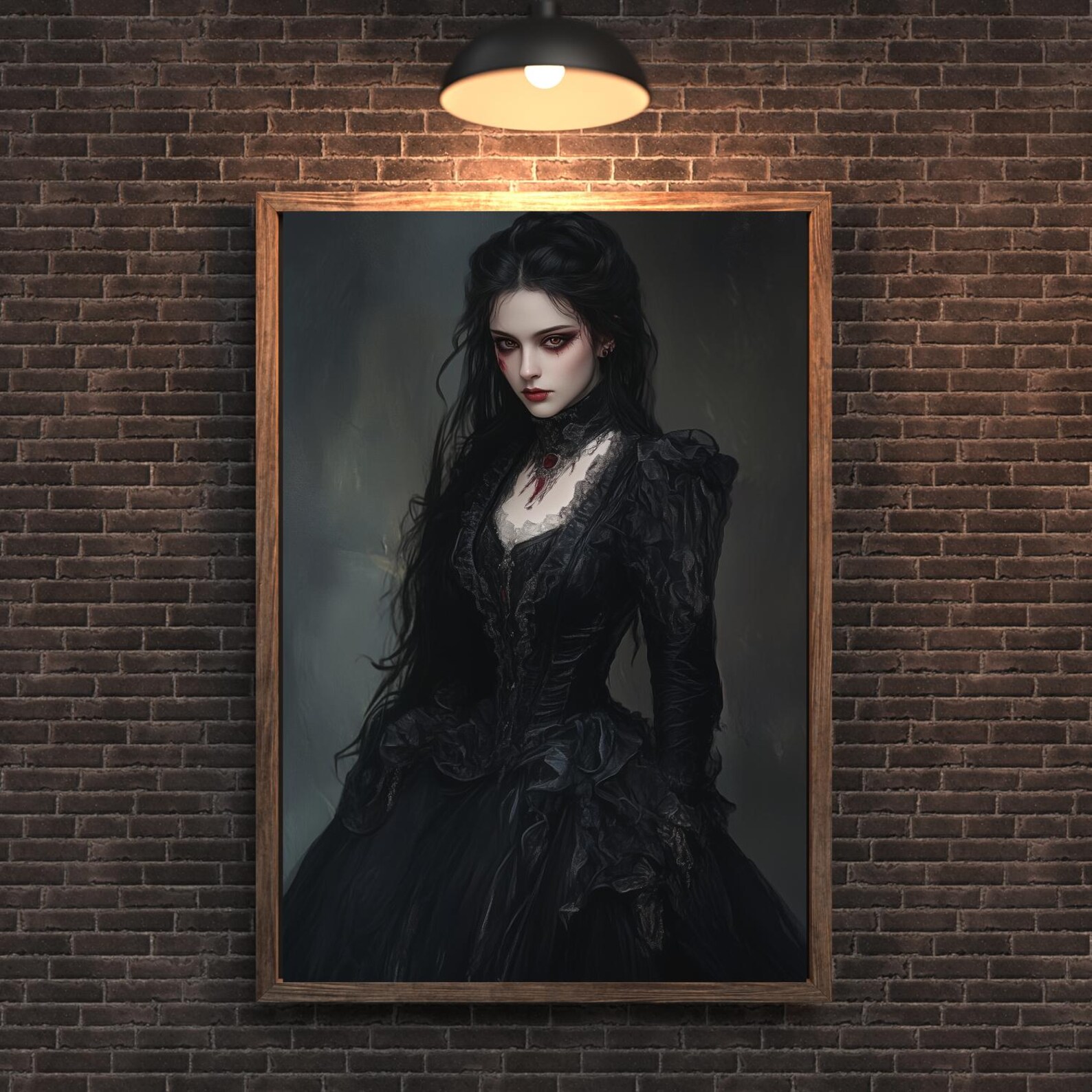 Eternal Allure Vampire Wall Art Print, Dark Fantasy Wall Decor, Gothic ...