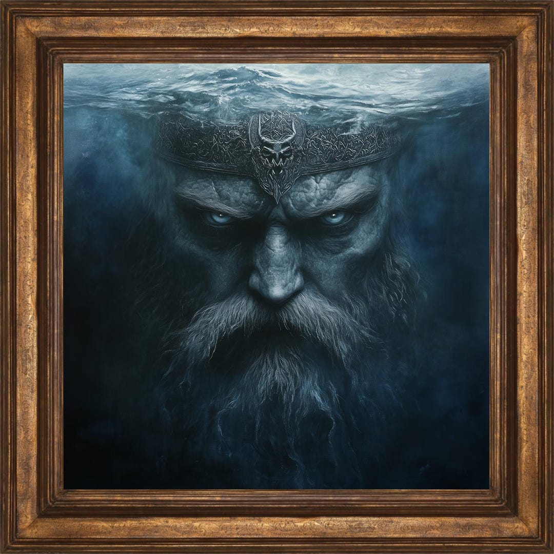 Njord Norse God of the Sea Fantasy Wall Art Print, Mystic Fantasy Decor ...