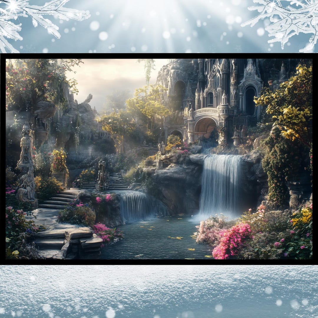 Elven Kingdom Wall Art Print, Fantasy Landscape, Mystic Fantasy Decor ...