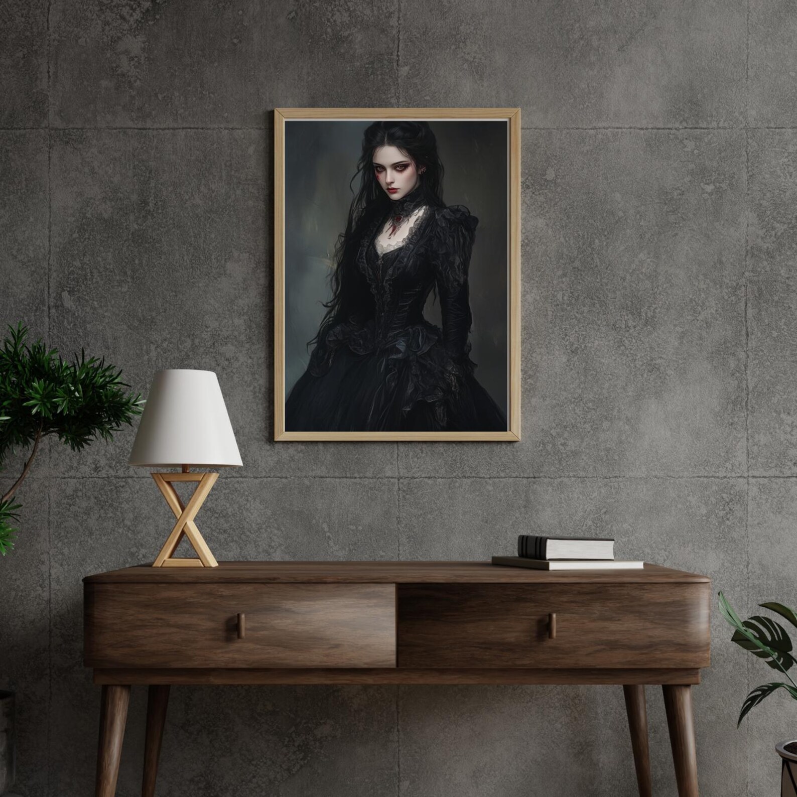Eternal Allure Vampire Wall Art Print, Dark Fantasy Wall Decor, Gothic ...