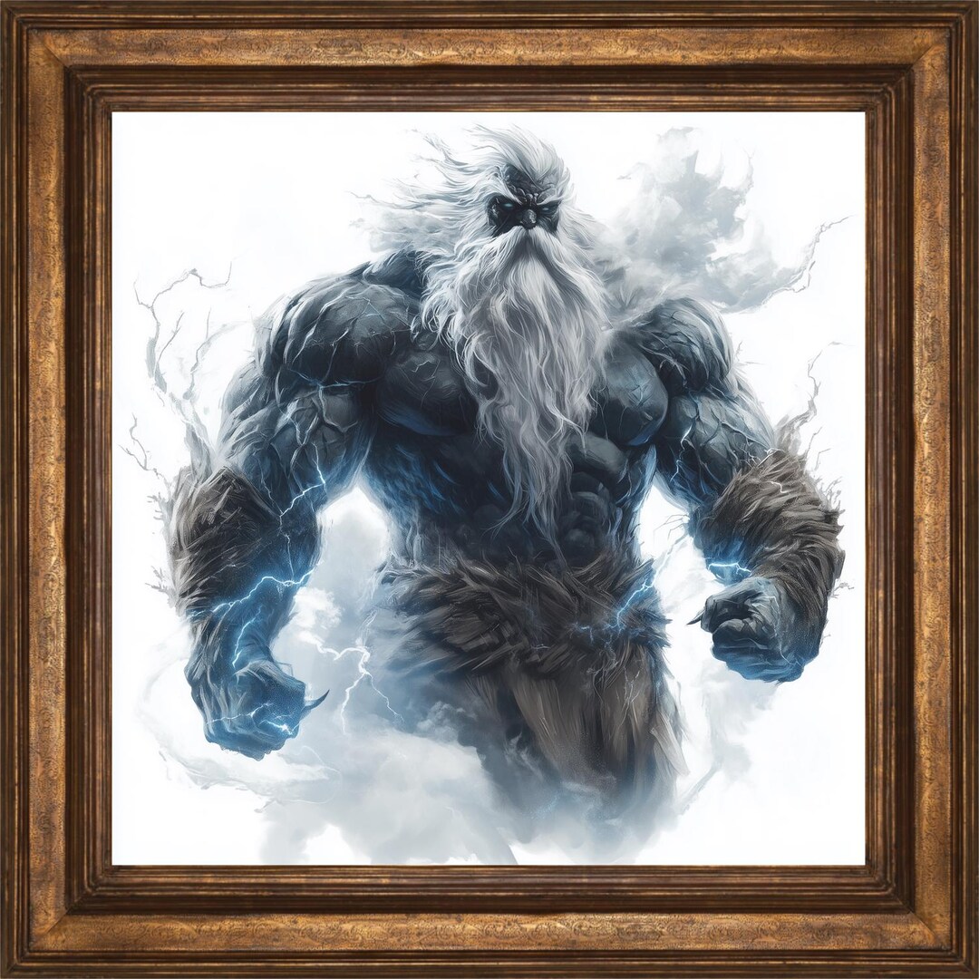 Storm Giant Fantasy Wall Art Print, Mystic Fantasy Decor for Home ...