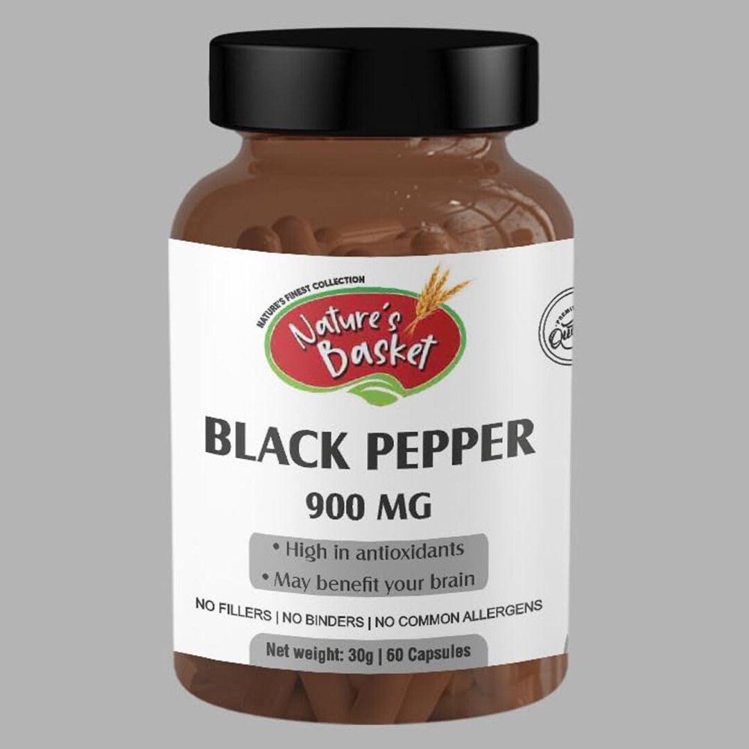 Nature's Basket Black Pepper Powder Capsule - 60 Capsules - Etsy