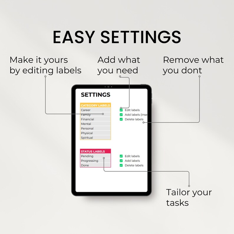Editable Planner, Task Tracker Excel, Action Planner, Goal Planner ...