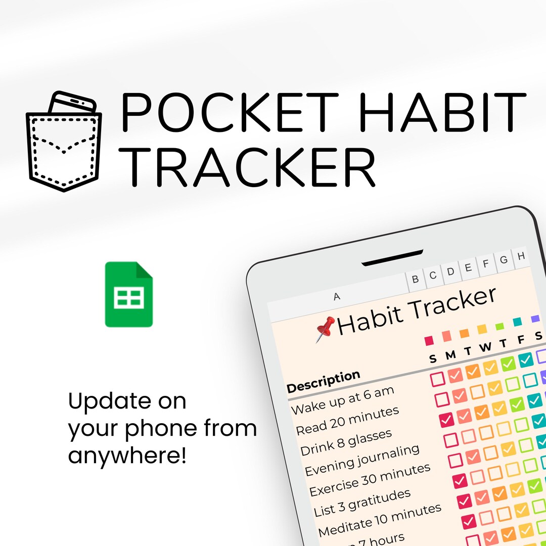 Weekly Habit Planner, Customizable, Daily Productivity, Excel Tracker ...