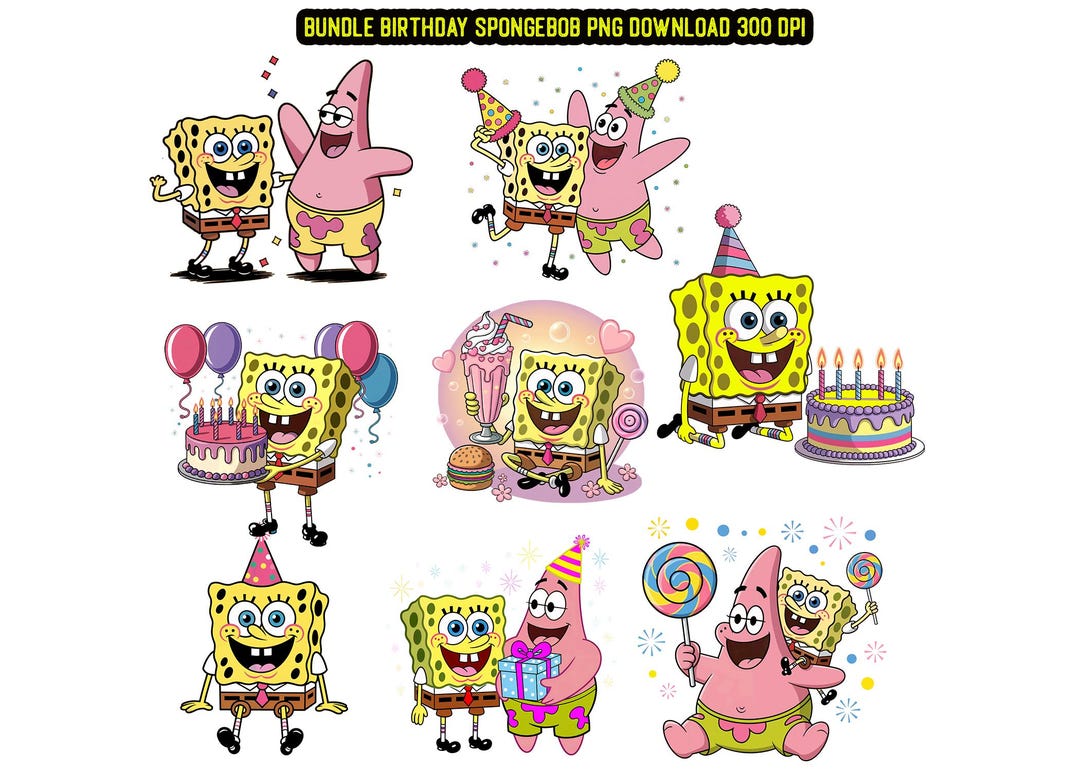 10 PNG Spongebob, Squarepants Png, Splash and Watercolor Png, Spongebob ...