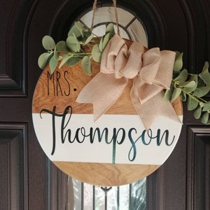 Personalized Teacher Custom Farmhouse Classroom Sign. Custom Teacher ...